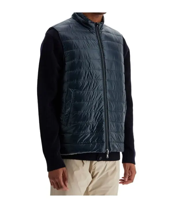 Herno Zipped Quilted Reversible Down Gilet - Black