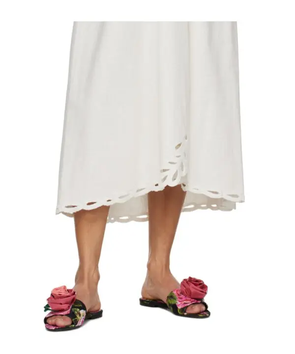 Dolce & Gabbana Floral Motif Slide Sandals