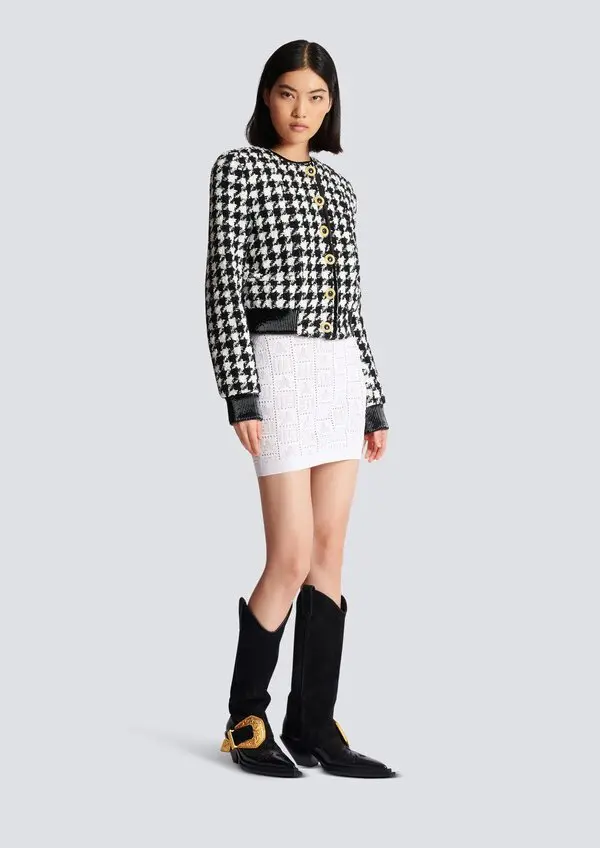 Balmain Houndstooth Tweed Jacket