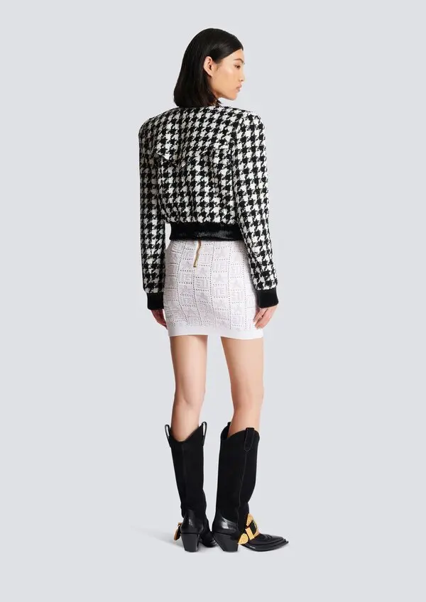 Balmain Houndstooth Tweed Jacket