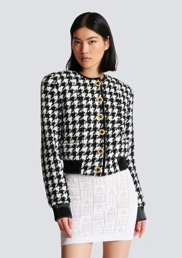 Balmain Houndstooth Tweed Jacket