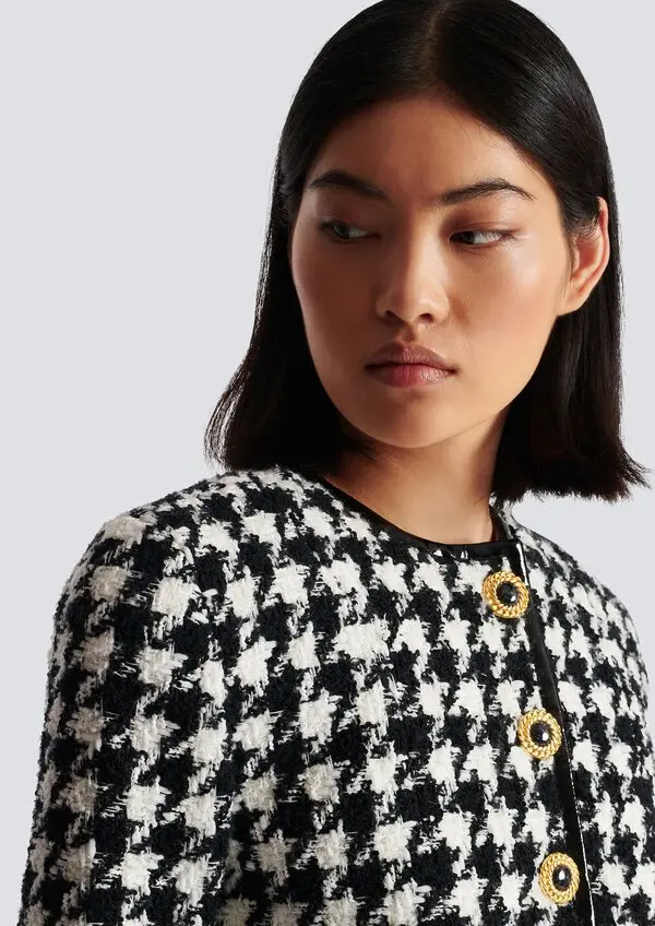 Balmain Houndstooth Tweed Jacket
