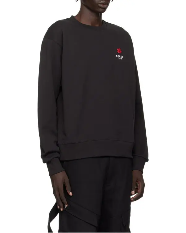 Kenzo Logo Embroidered Crewneck Sweatshirt - Black
