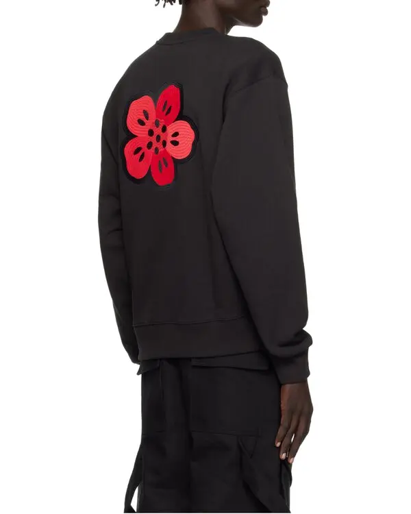 Kenzo Logo Embroidered Crewneck Sweatshirt - Black