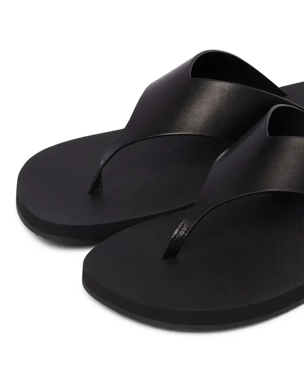 THE ROW Dune Classic Ginza Slip-on Slides - Black