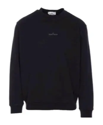 Stone Island Logo-embroidered Cotton Sweatshirt - Black
