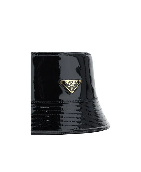 Prada Triangle Logo Plaque Bucket Hat