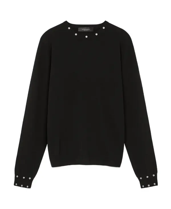 Versace Embellished Crewneck Sweater