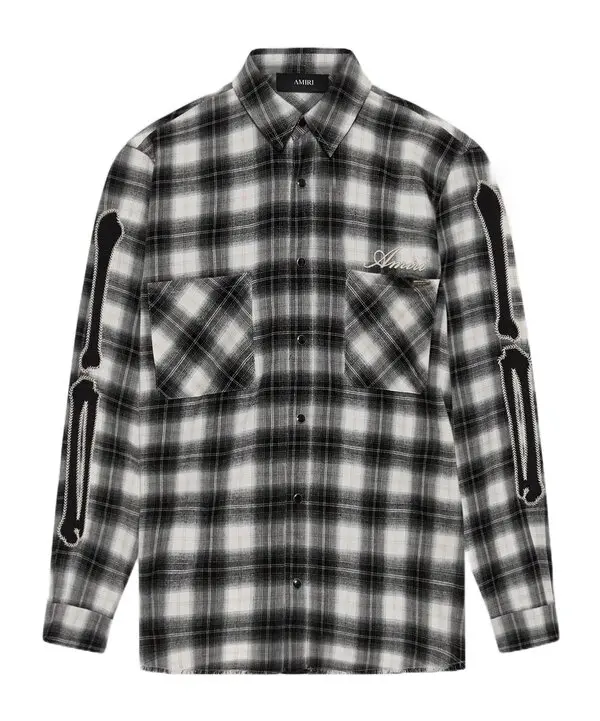 Amiri Long-sleeved Checked Shirt