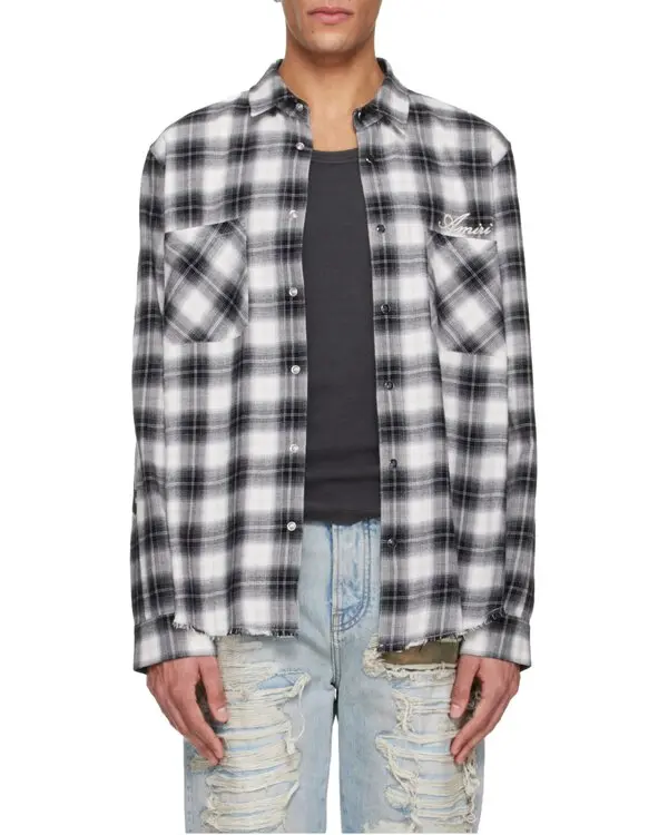 Amiri Long-sleeved Checked Shirt