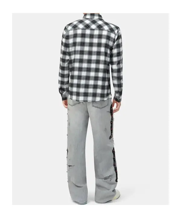 Amiri Long-sleeved Checked Shirt
