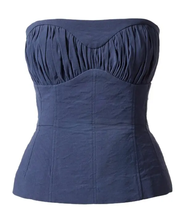 Tove Strapless Pleated Top