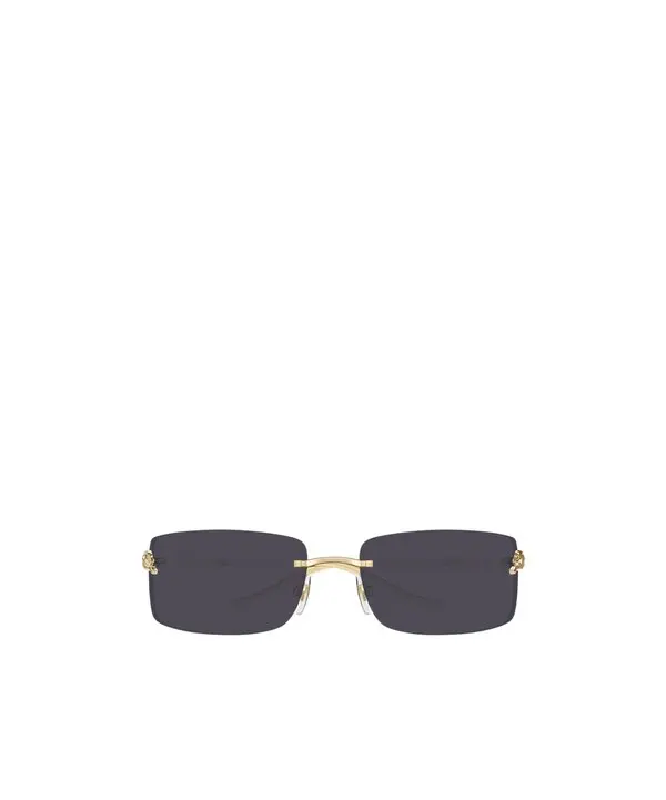 Cartier Rimless Sunglasses With Temple Logo Detail - Black
