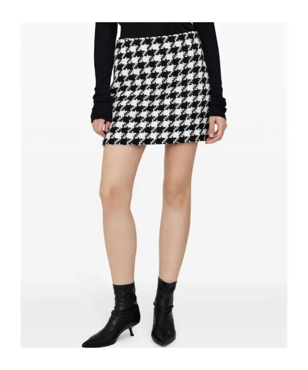 ANINE BING Ada Houndstooth Mini Skirt