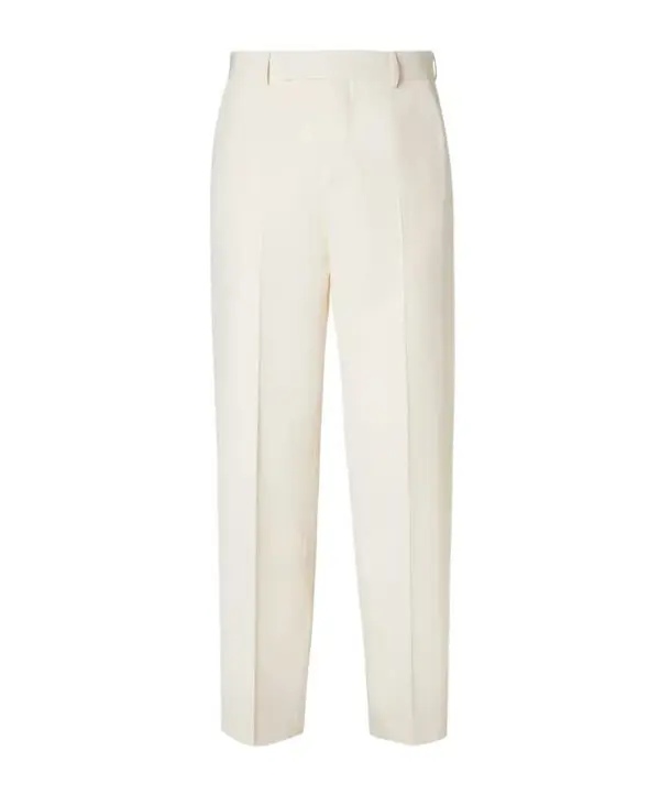 Fendi Tailored Straight-leg Wool Gabardine Trousers - Light Brown