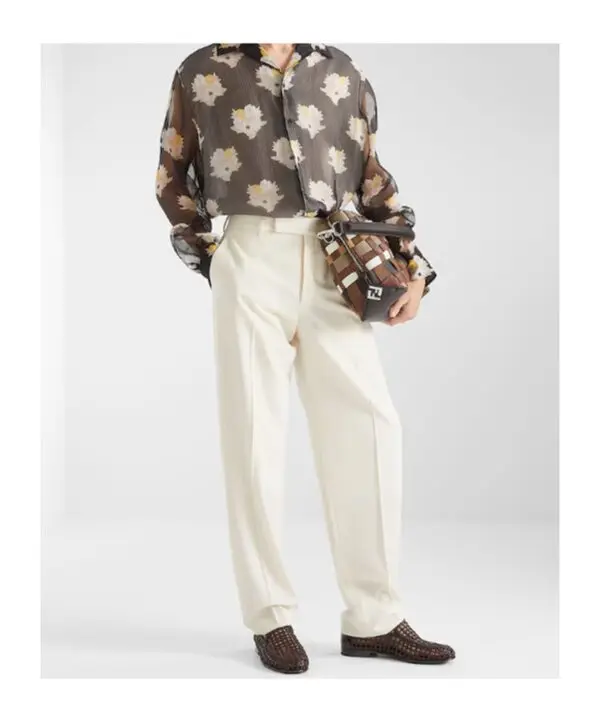 Fendi Tailored Straight-leg Wool Gabardine Trousers - Light Brown