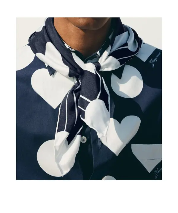 Jacquemus Heart Motif Silk Scarf