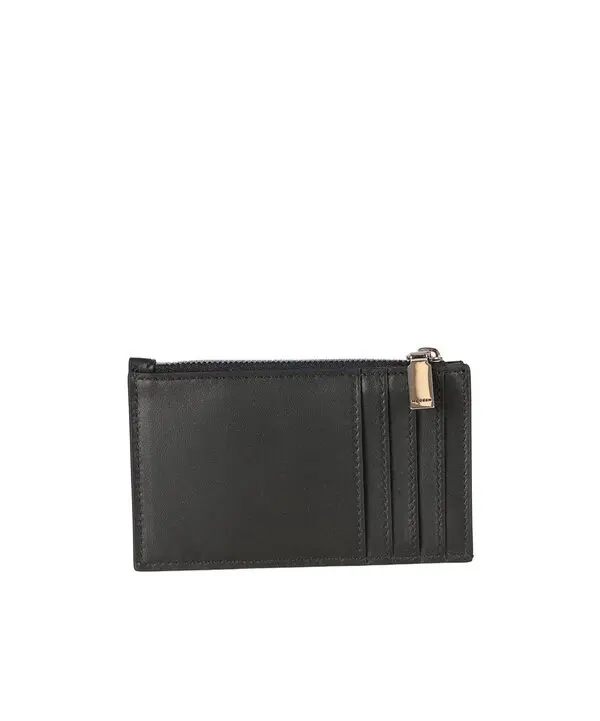 Alexander McQueen Logo Printed Top Zipped Card Case