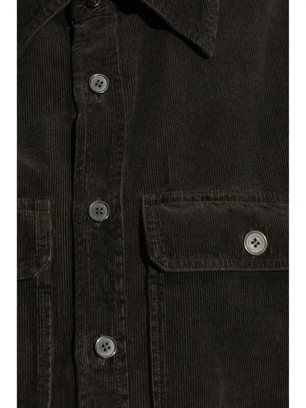 Saint Laurent Button Detailed Pointed-collar Overshirt