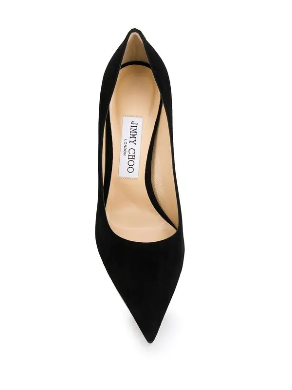 JIMMY CHOO Love 85 Suede Pointed Toe High Heel Pumps - Black