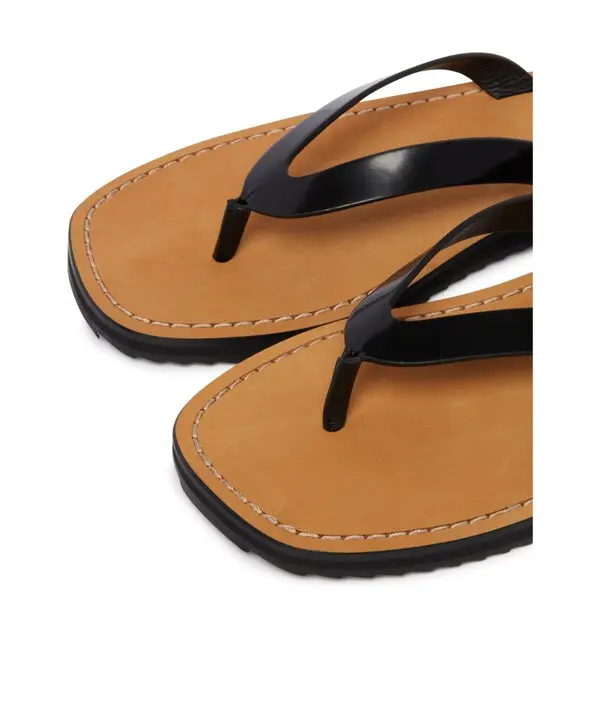 THE ROW City Thong-strap Sandals - Black