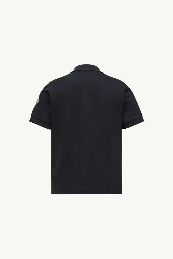 Moncler Logo-trimmed Short-sleeved Polo Shirt