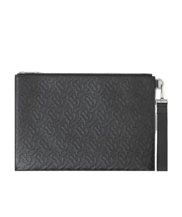 Burberry Classic Logo Zipper Clutch
