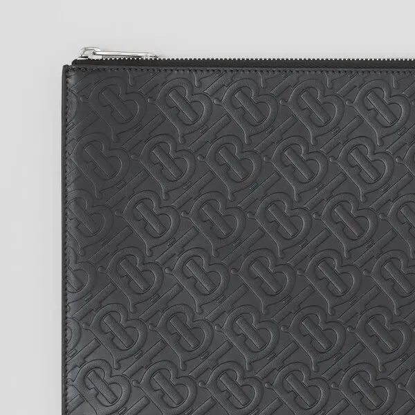 Burberry Classic Logo Zipper Clutch