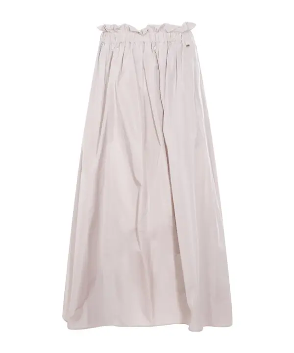 Herno Elasticated Waistband Taffeta Maxi Skirt