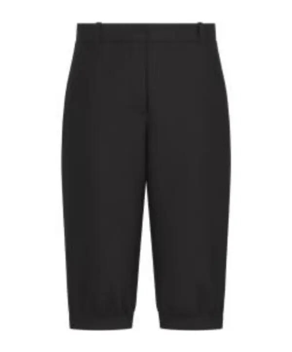 Dior Wool And Silk Grain De Poudre Cropped Trousers - Black
