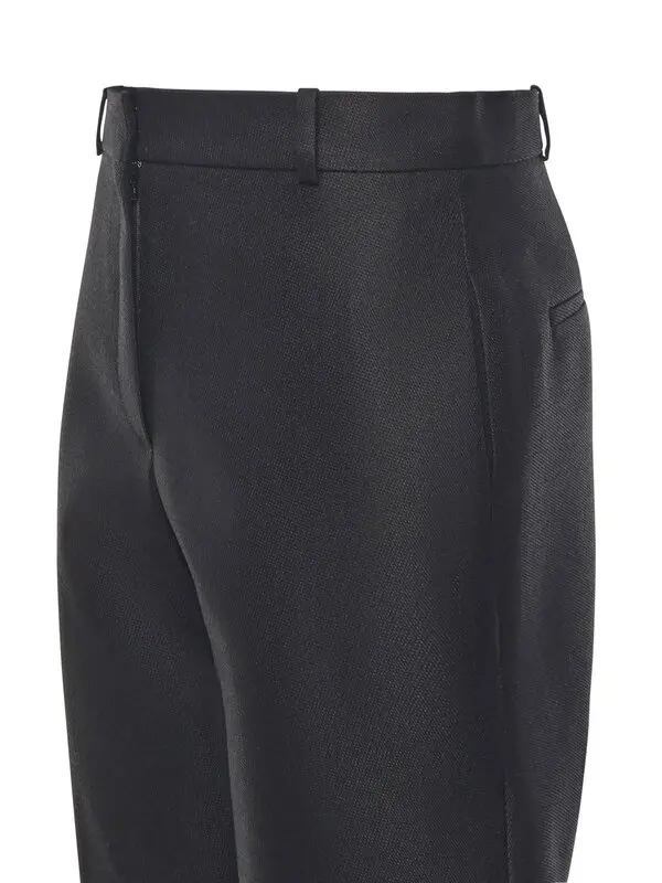 Dior Wool And Silk Grain De Poudre Cropped Trousers