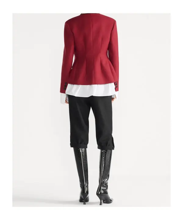 Dior Wool And Silk Grain De Poudre Cropped Trousers