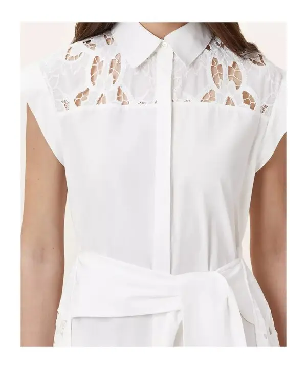 ALLSAINTS Zola Lace Trim Mini Dress