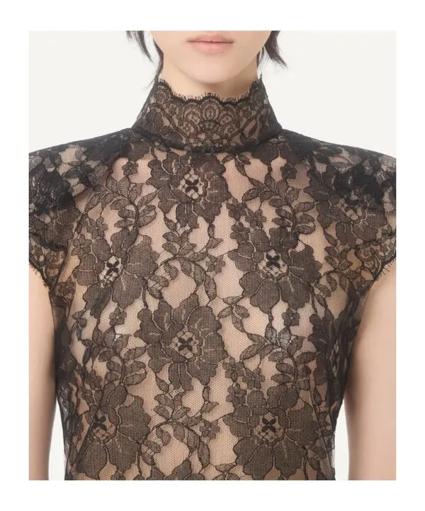 Valentino Garavani Floral Lace Short-sleeved Top
