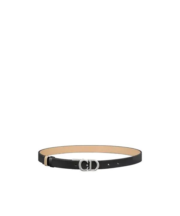 Dior Saddle Reversible Belt - Black/biscuit Color