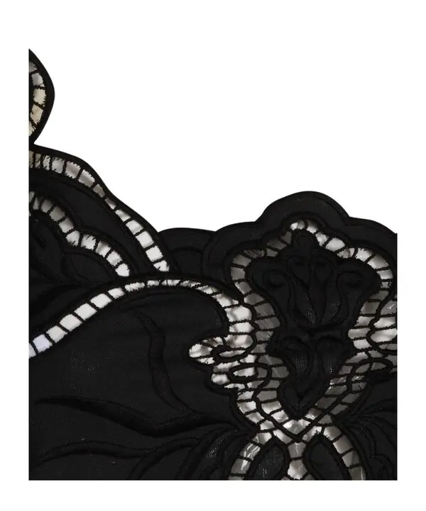 Blumarine Embroidered Halterneck Top - Black