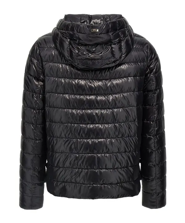 Herno Quilted Hooded Drawstring Puffer Jacket - Black