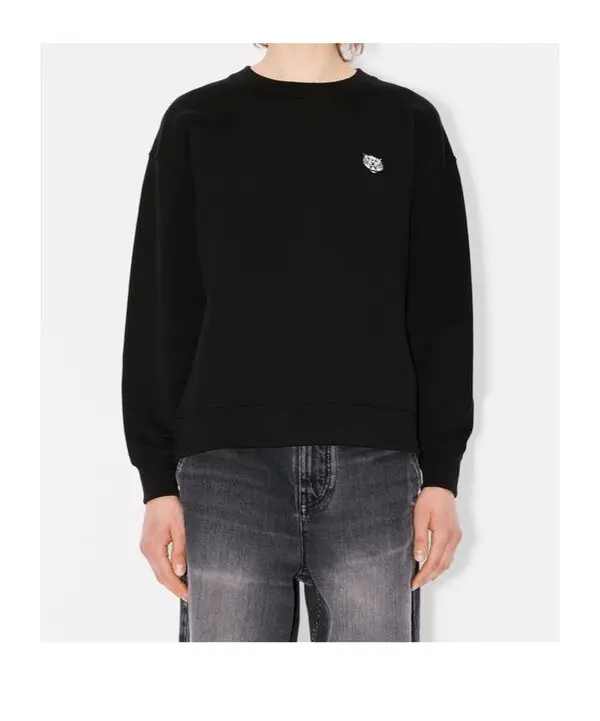 Kenzo Happy Tiger Embroidered Sweatshirt - Black