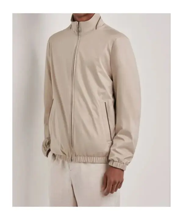 Canali Stand Collar Zip Jacket