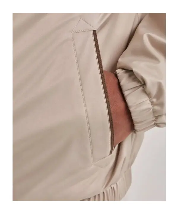 Canali Stand Collar Zip Jacket