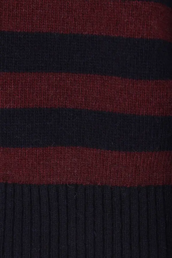 GANNI Logo Intarsia Striped Knitted Jumper - Black