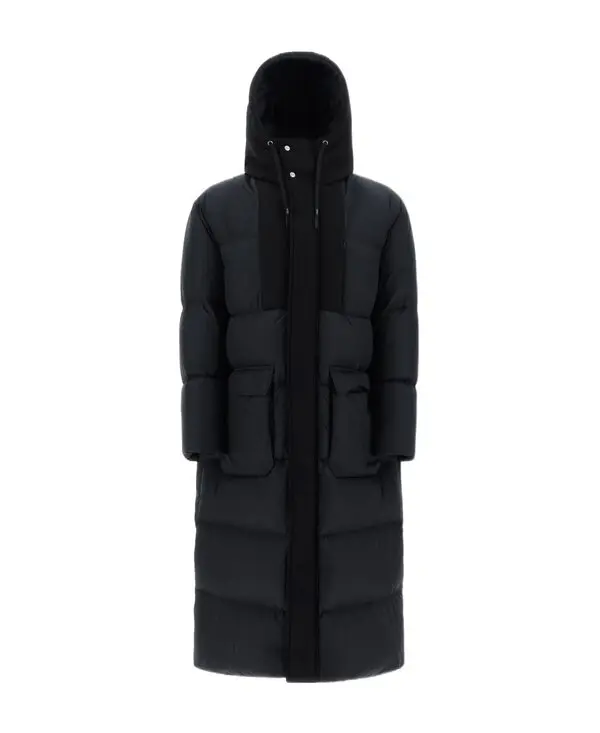 Herno Long Down Parka With Drawstring Hood - Black
