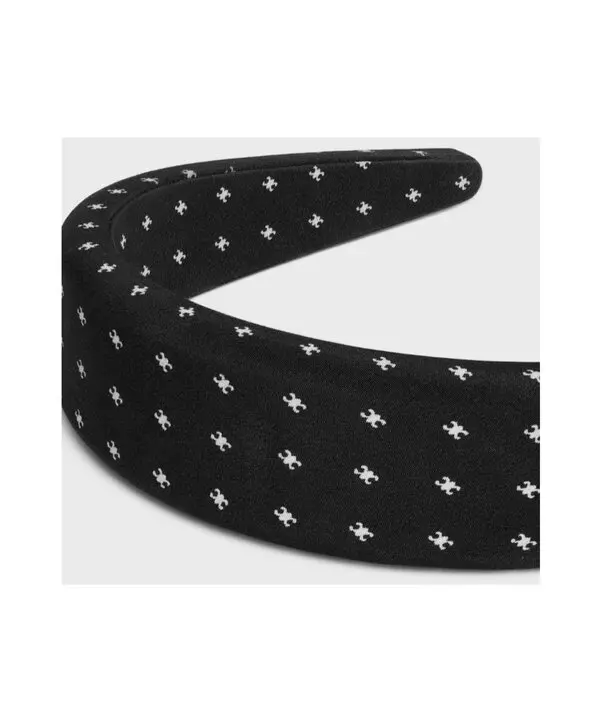 Celine Micro Triomphe Headband In Silk