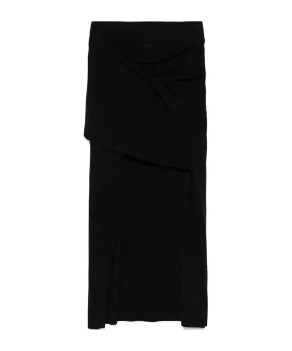 TOTEME Draped Fine Knit Midi Skirt