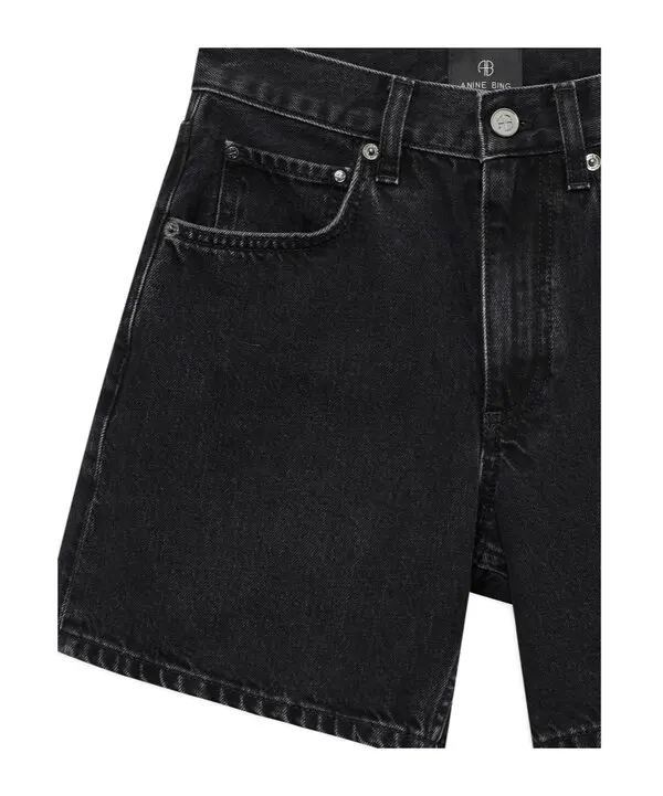 ANINE BING Delaney High Rise Relax Short - Black