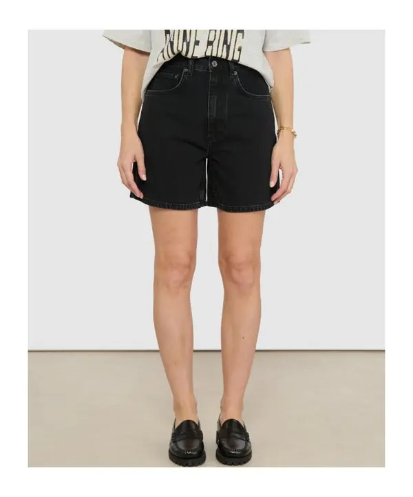 ANINE BING Delaney High Rise Relax Short - Black