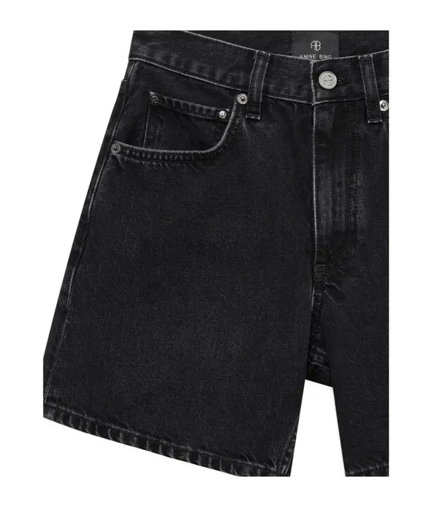 ANINE BING Delaney High Rise Relax Short - Black