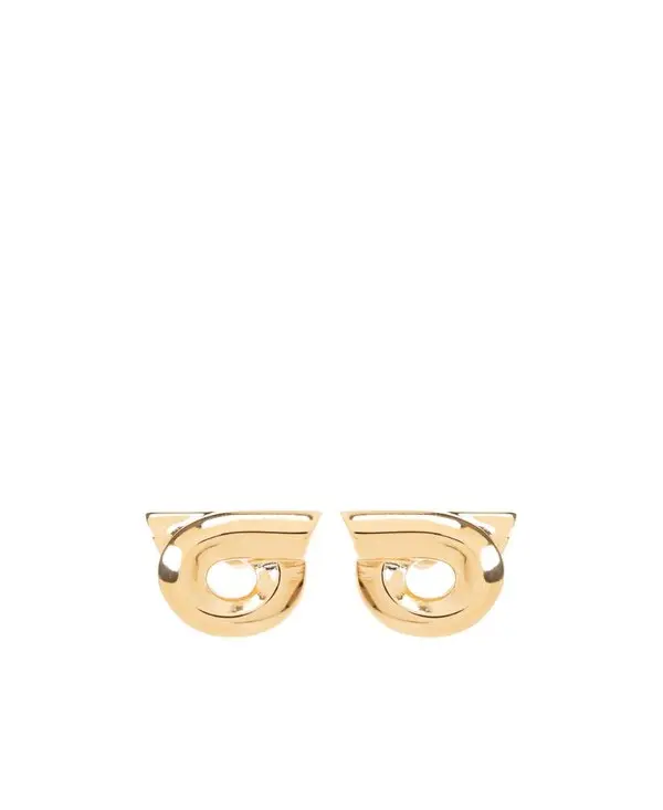 FERRAGAMO Gancini Logo Earrings - Yellow