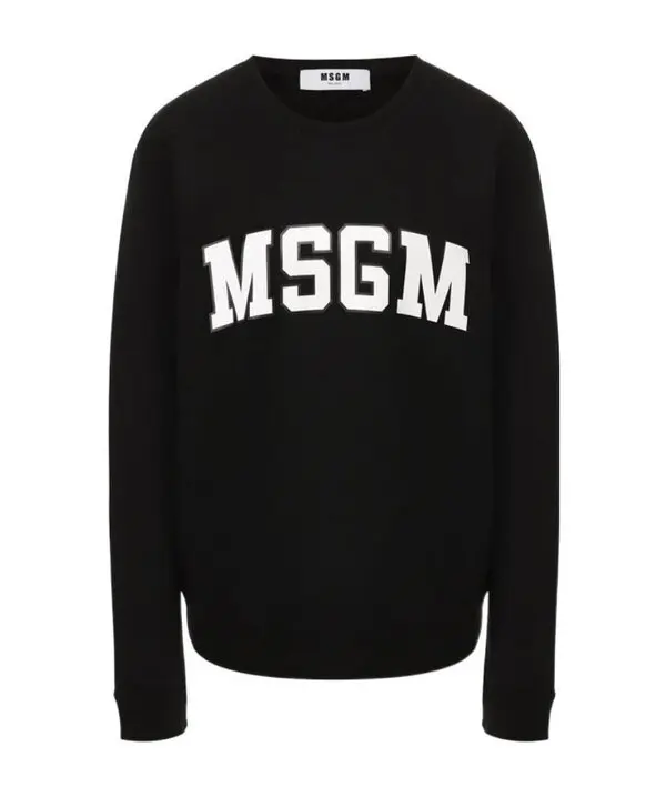MSGM Printed Logo Sweatshirt - Black