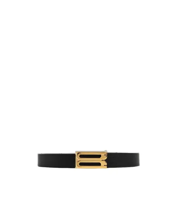 Victoria Beckham Micro Frame Logo Buckle Belt - Black